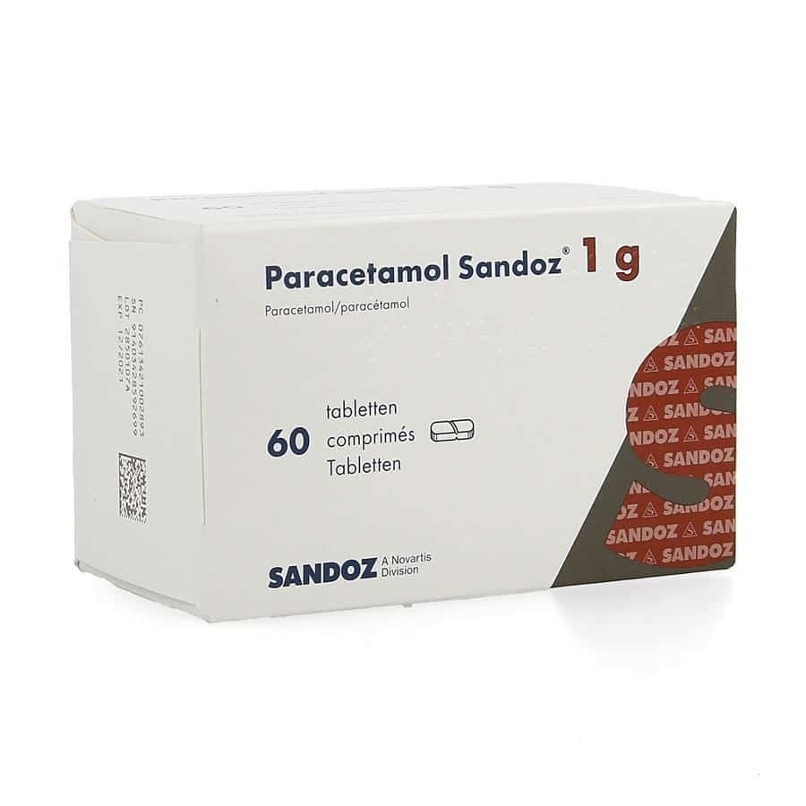 Paracetamol 1 g Sandoz 60 tabletten - online bestellen | Optiphar