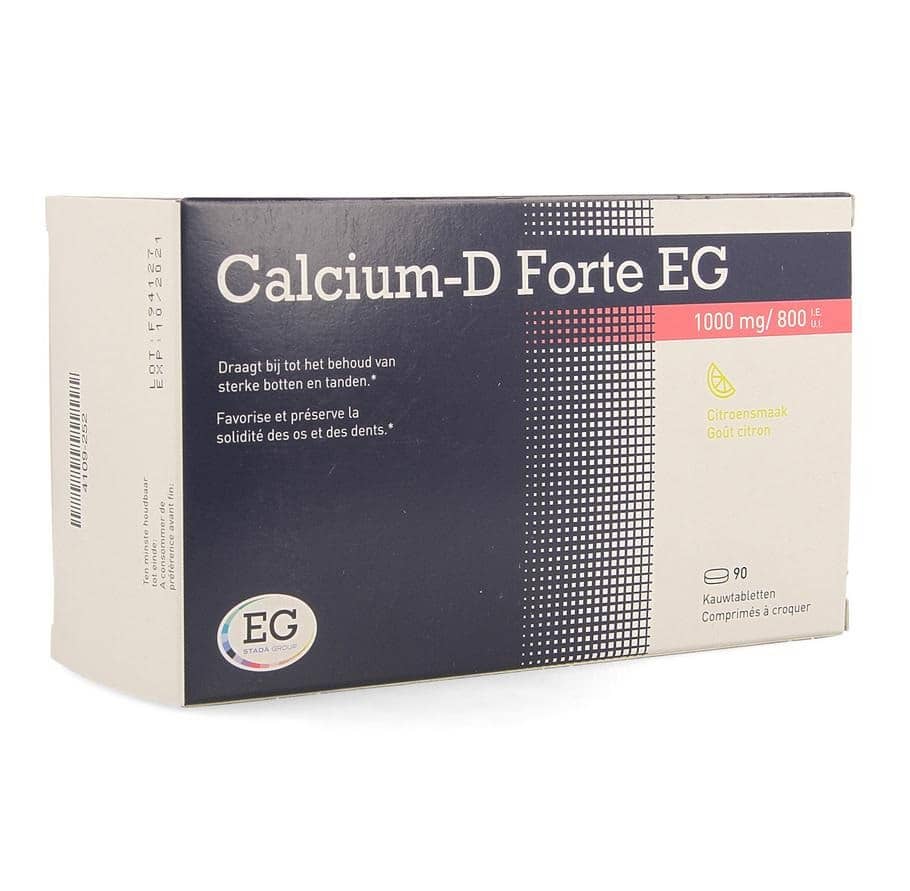 Calcium-D Forte EG Citroen 90 tabletten - online bestellen | Optiphar