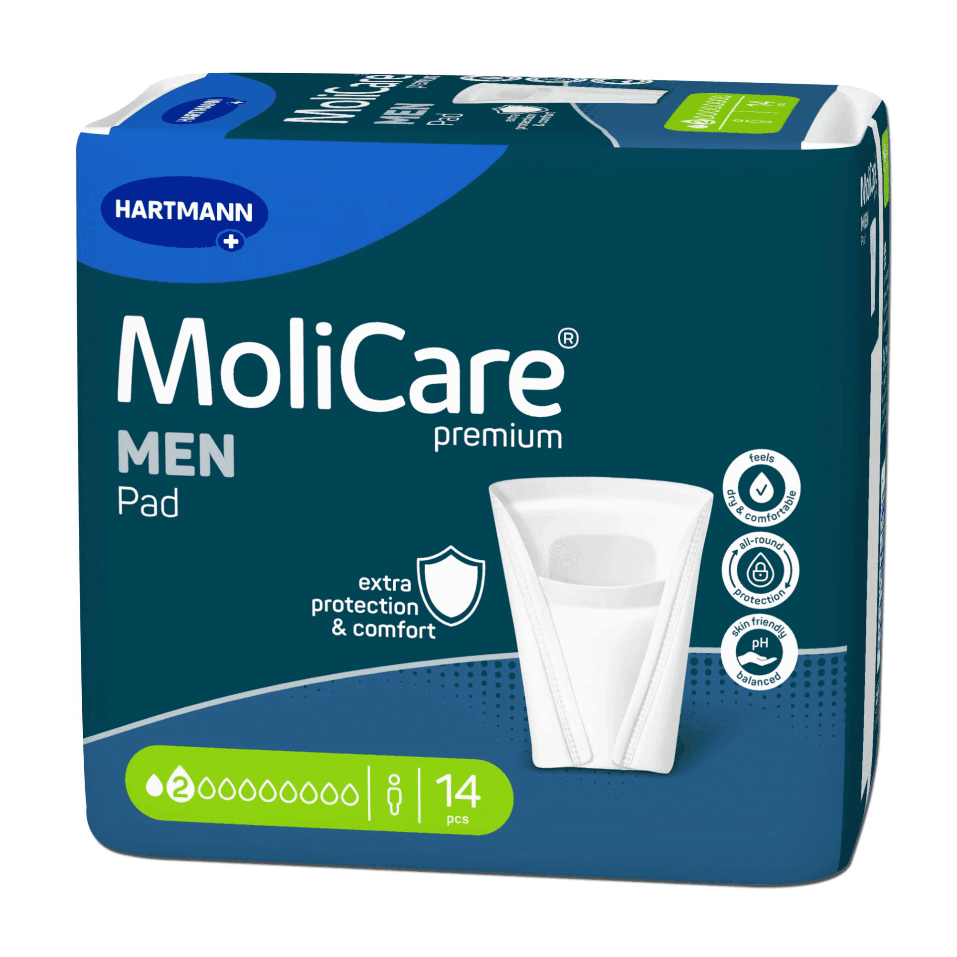 MoliCare Premium Men Pad 2 druppels 14 stuks | Optiphar