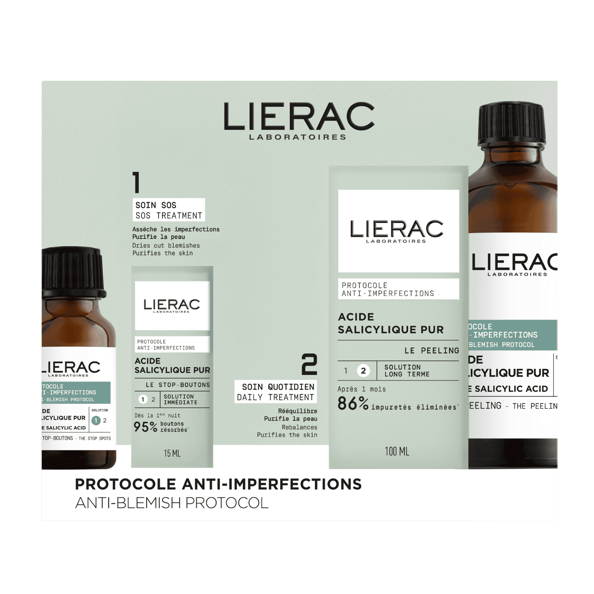 Lierac Anti-Imperfecties Protocol Concentraat + Peeling | Optiphar
