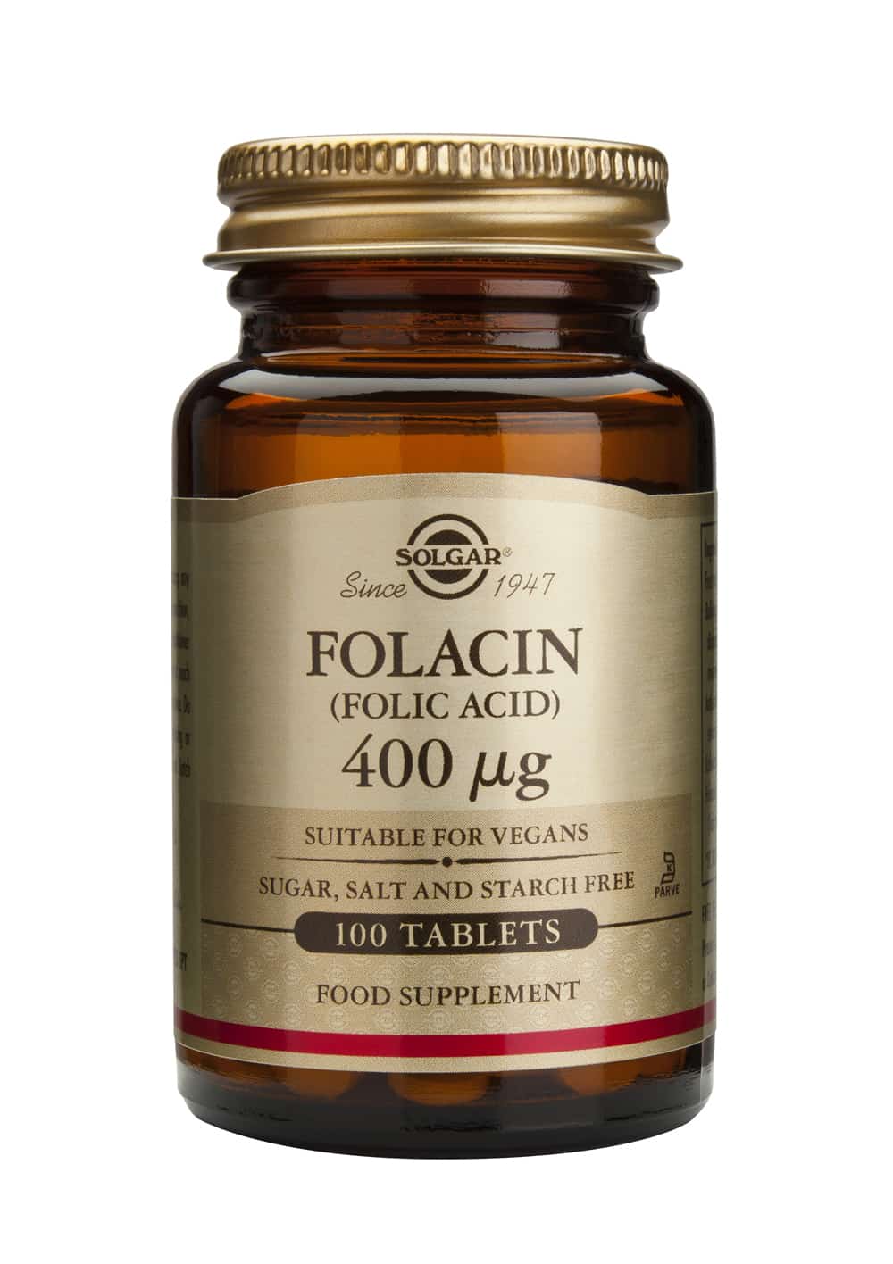 Solgar Folacin (Foliumzuur) 400 µg 100 tabletten - Online bestellen ...