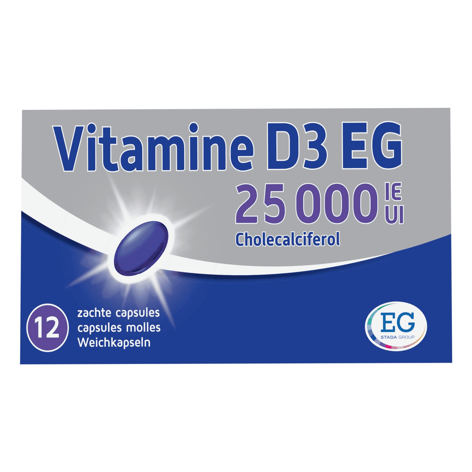 Vitamine D3 EG 25.000 IE 12 capsules | Optiphar
