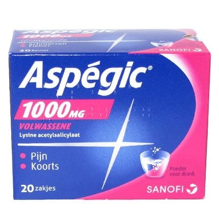 Aspegic 1000 20 zakjes - online bestellen | Optiphar