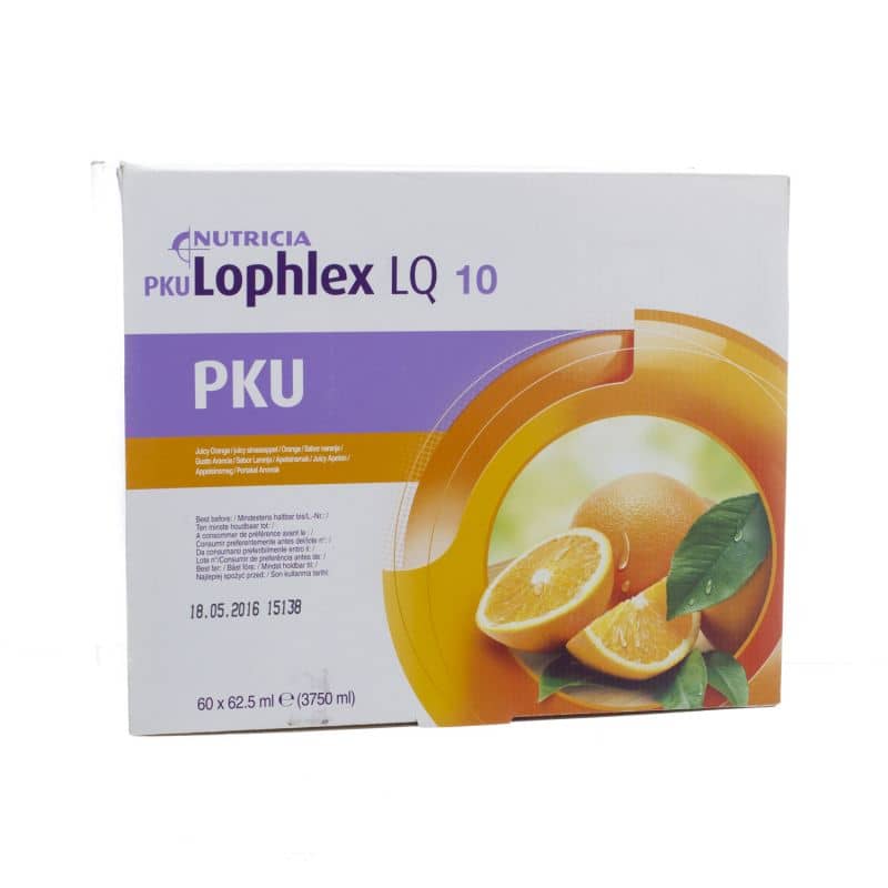 Milupa PKU Lophlex LQ 10 Juicy Sinaasappel | 60 x 62,5 ml | Optiphar