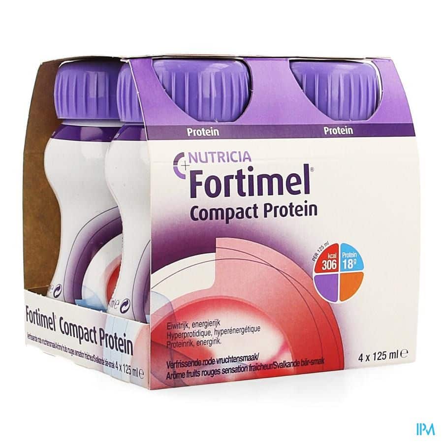 Nutricia Fortimel Compact Protein Fruits Rouges Sensation Fraicheur 4 x ...