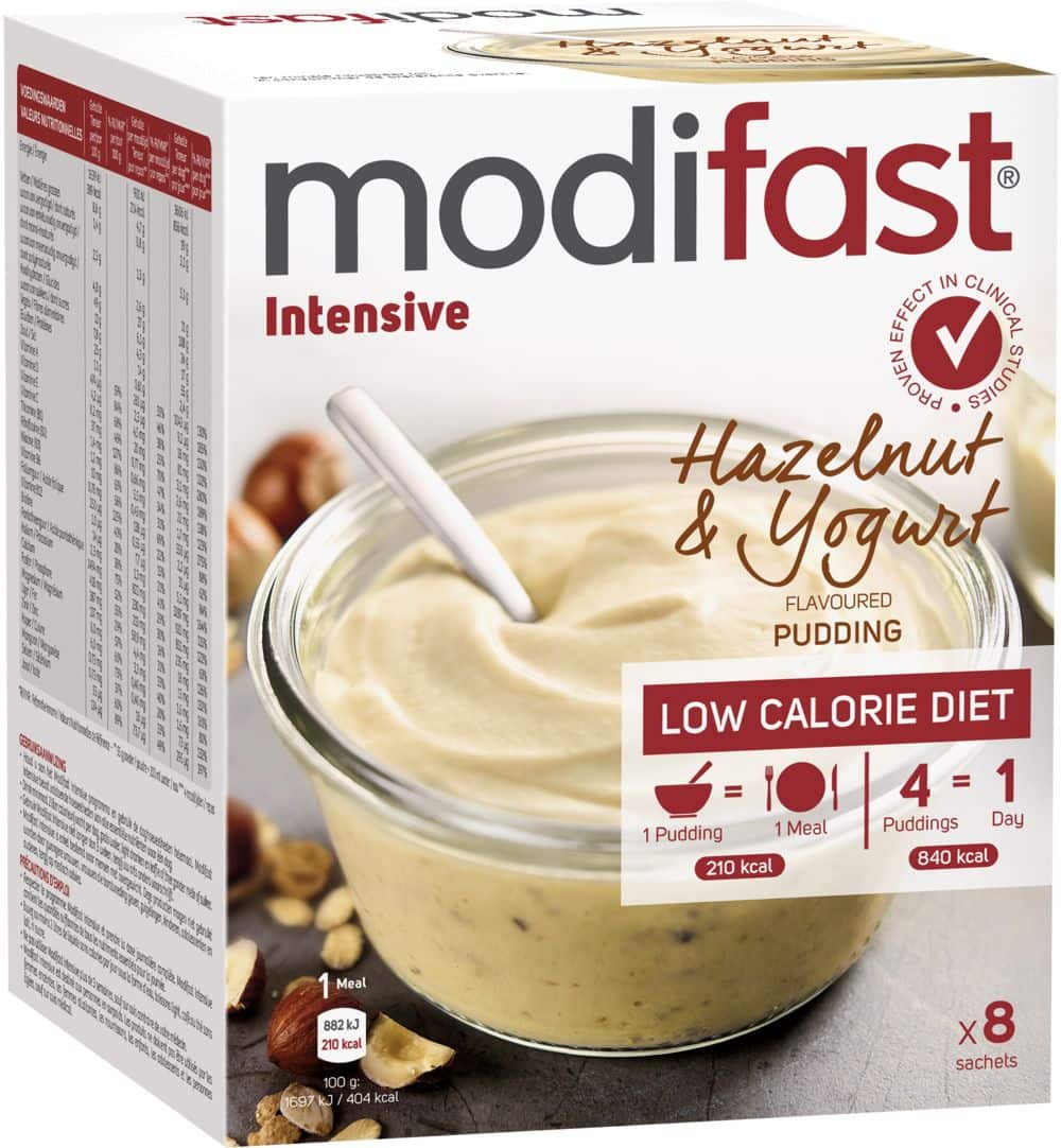 Modifast Intensive Weight Loss Pudding Hazelnoot & Yoghurt 8 x 52 g ...