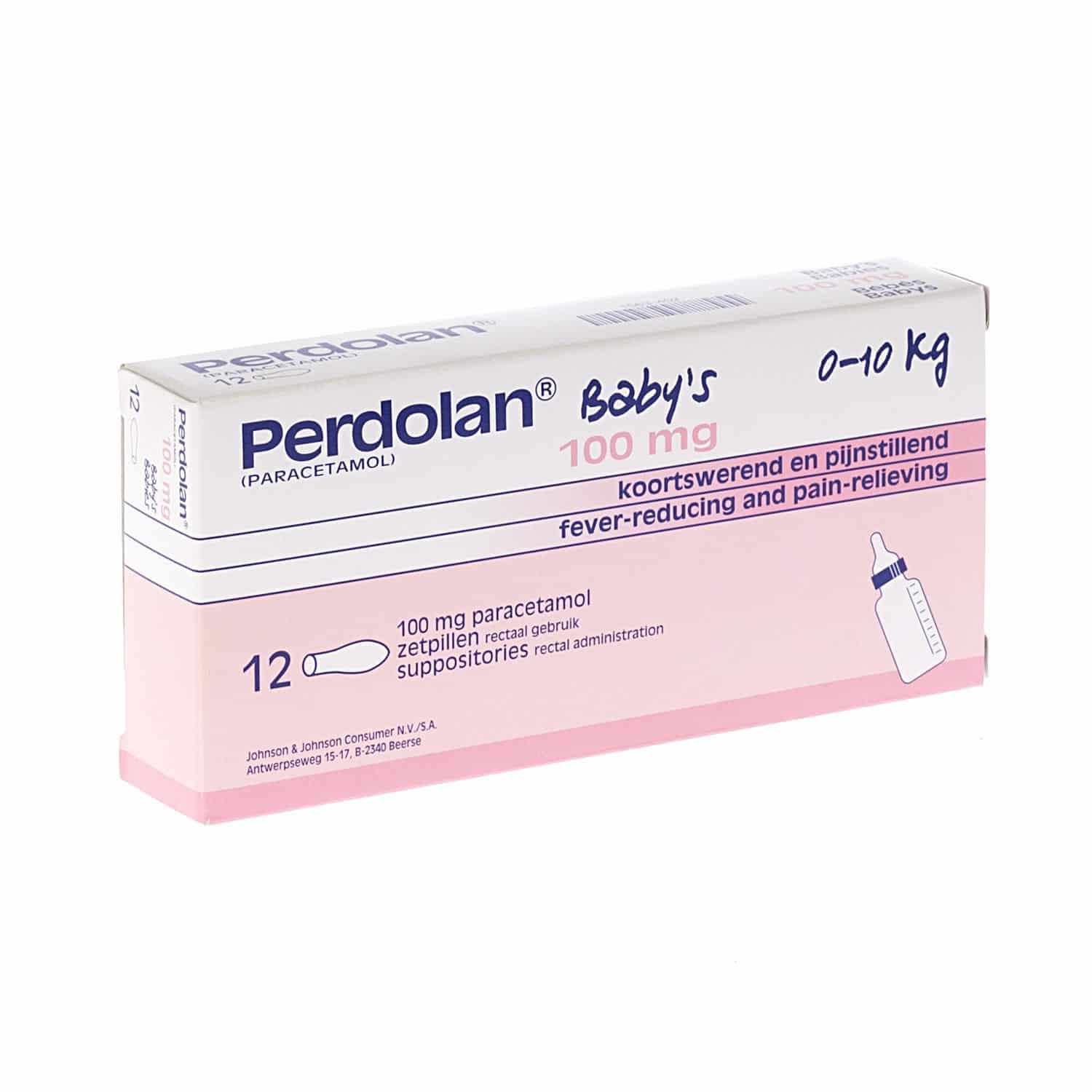 Perdolan Baby 100 mg 12 suppositoires - commande en ligne | Optiphar