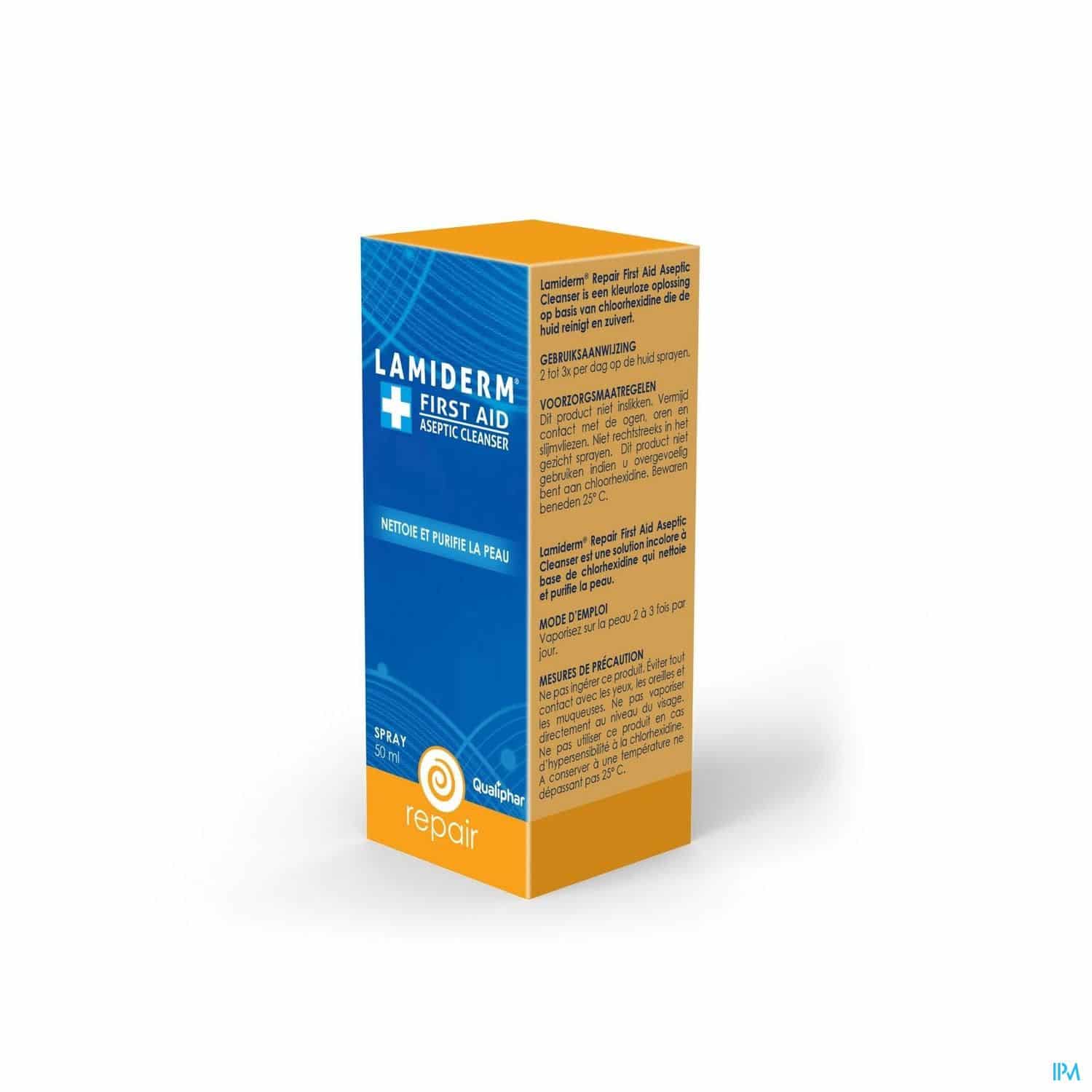 Lamiderm Repair First Aid Aseptic Clean spray | 50 ml | Optiphar