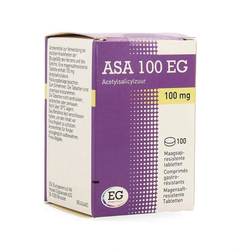ASA 100 EG 100 mg 100 comprimes - commande en ligne | Optiphar